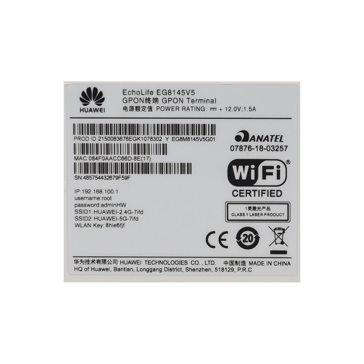 Huawei dual band EG8145V5 with SC/APC or SC/UPC, best price at ...