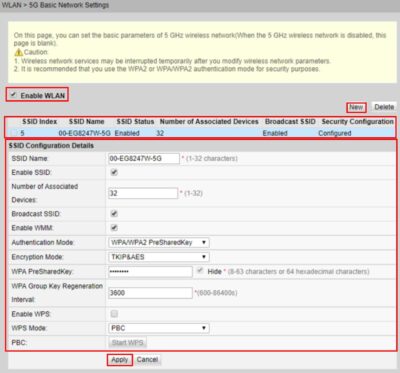 How to set 5G WiFi on the ONT