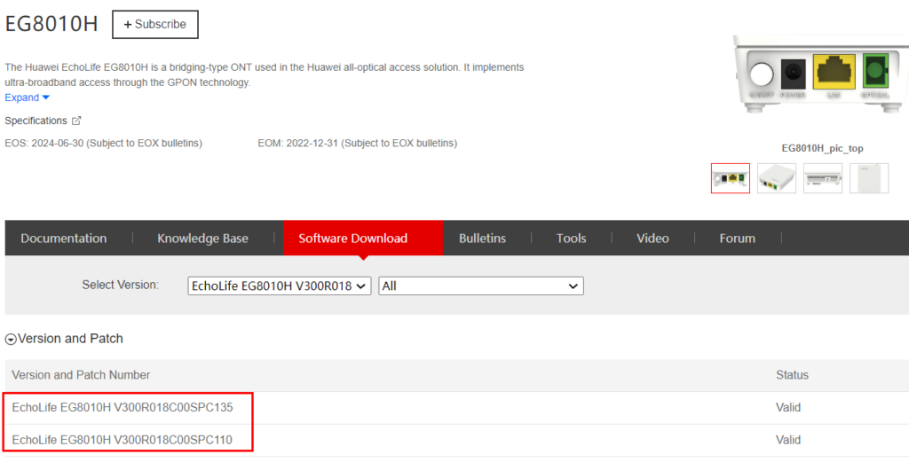 How To Get The Firmware Or Software Of Huawei ONT