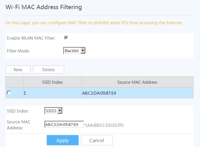 What Is The MAC Address Filtering Function Of The ONT
