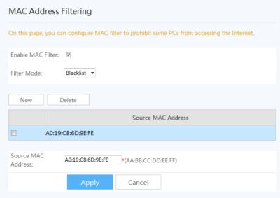 What Is The MAC Address Filtering Function Of The ONT